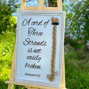 Cord of Three Strands, Wedding Sign, Ready to Ship, Ceremony Sign, Wood ...