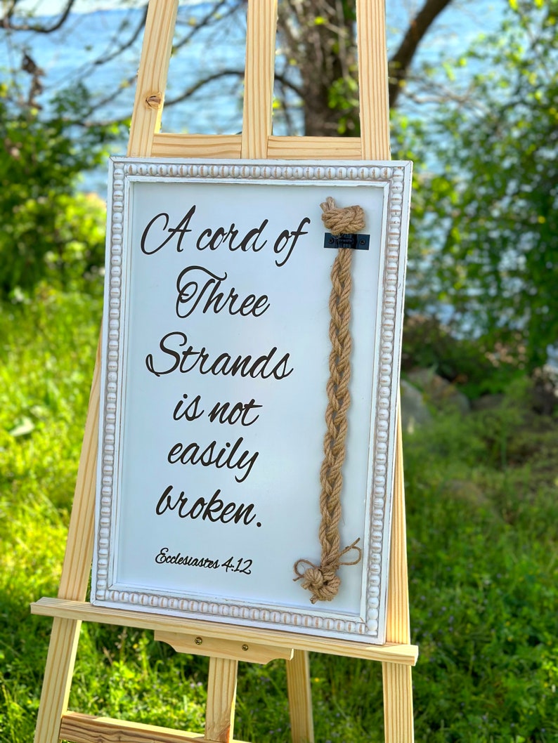 Cord of Three Strands Wedding Sign Ready to Ship Ceremony - Etsy