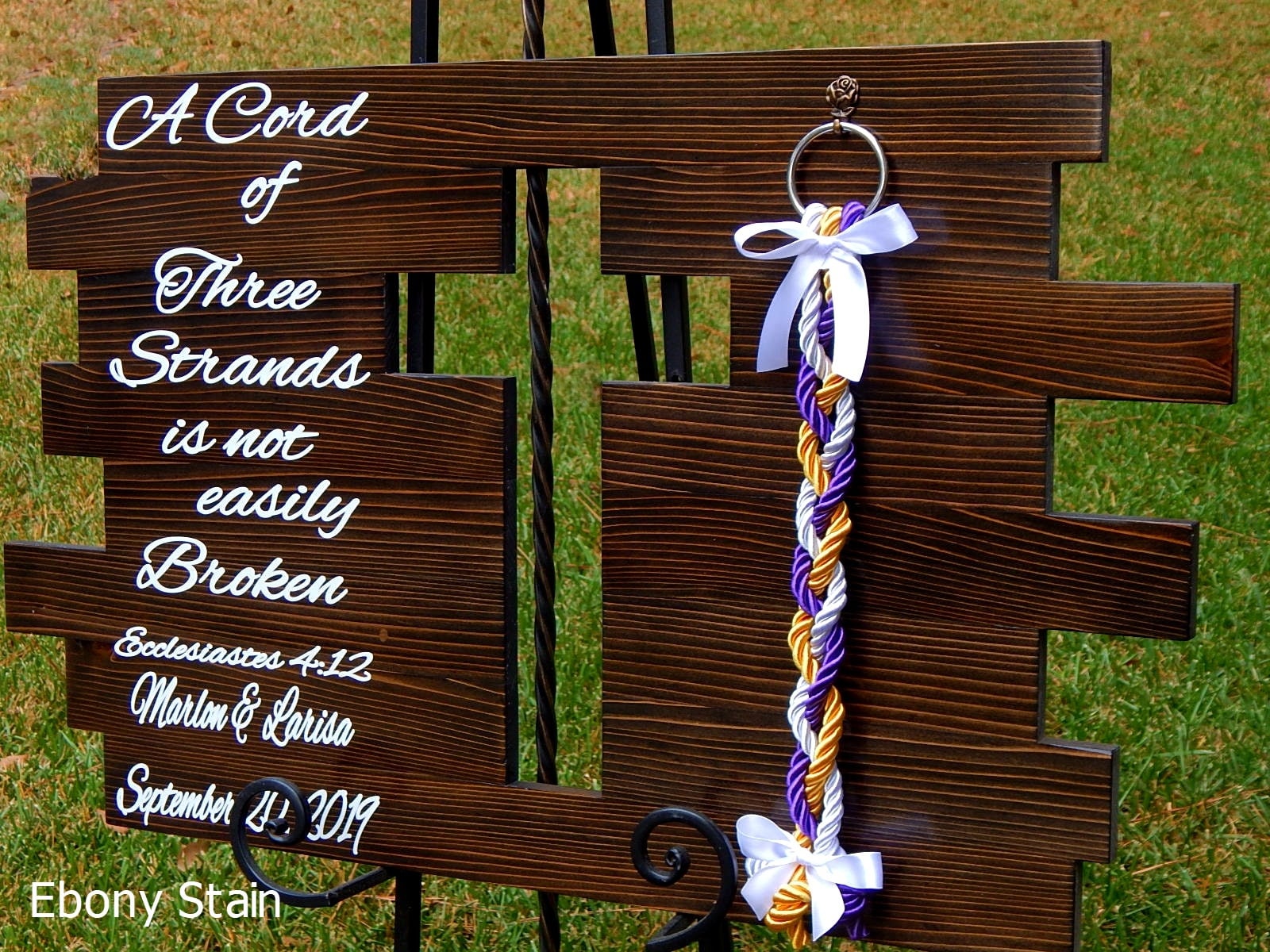 Cord Of Three Strands Rustic Wedding Sign Unity Braids® | Etsy