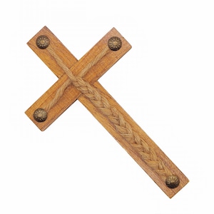 Unity Braids®, Rustic Wood Cross, Cord of Three Strands, Jute Rope ...