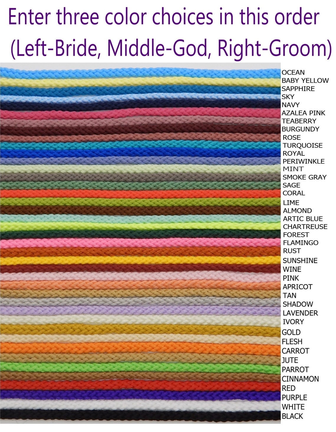 Unity Braids® Cord of Three Strands Gods Wedding Knot Unity - Etsy