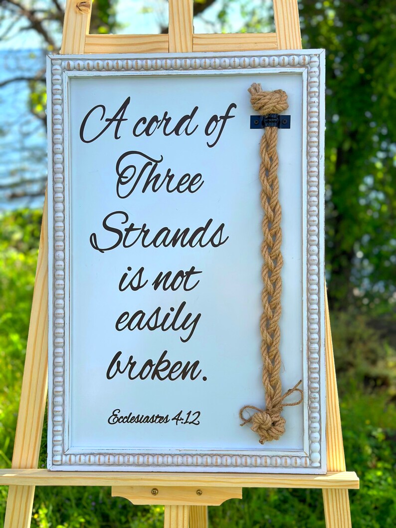 Cord of Three Strands Wedding Sign Ready to Ship Ceremony - Etsy