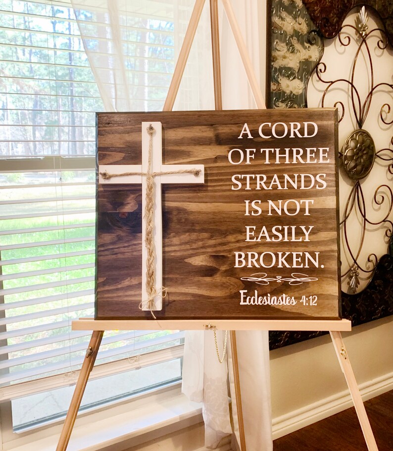 Cord of Three Strands, Wedding Braid Cross, Wedding Ceremony, Unity ...