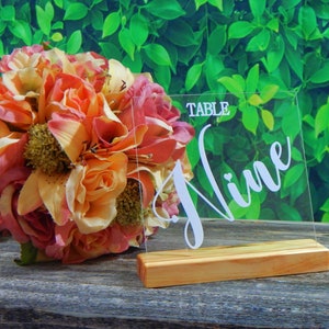 Acrylic Table Numbers With Stands, Clear Table Numbers, Acrylic Table ...