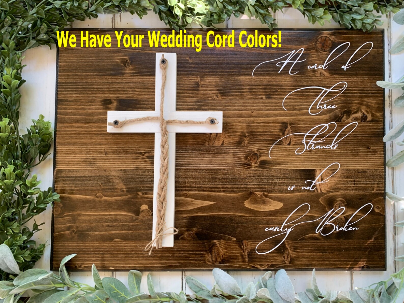 Cord of Three Strands Wedding Braid Cross Wedding Ceremony | Etsy