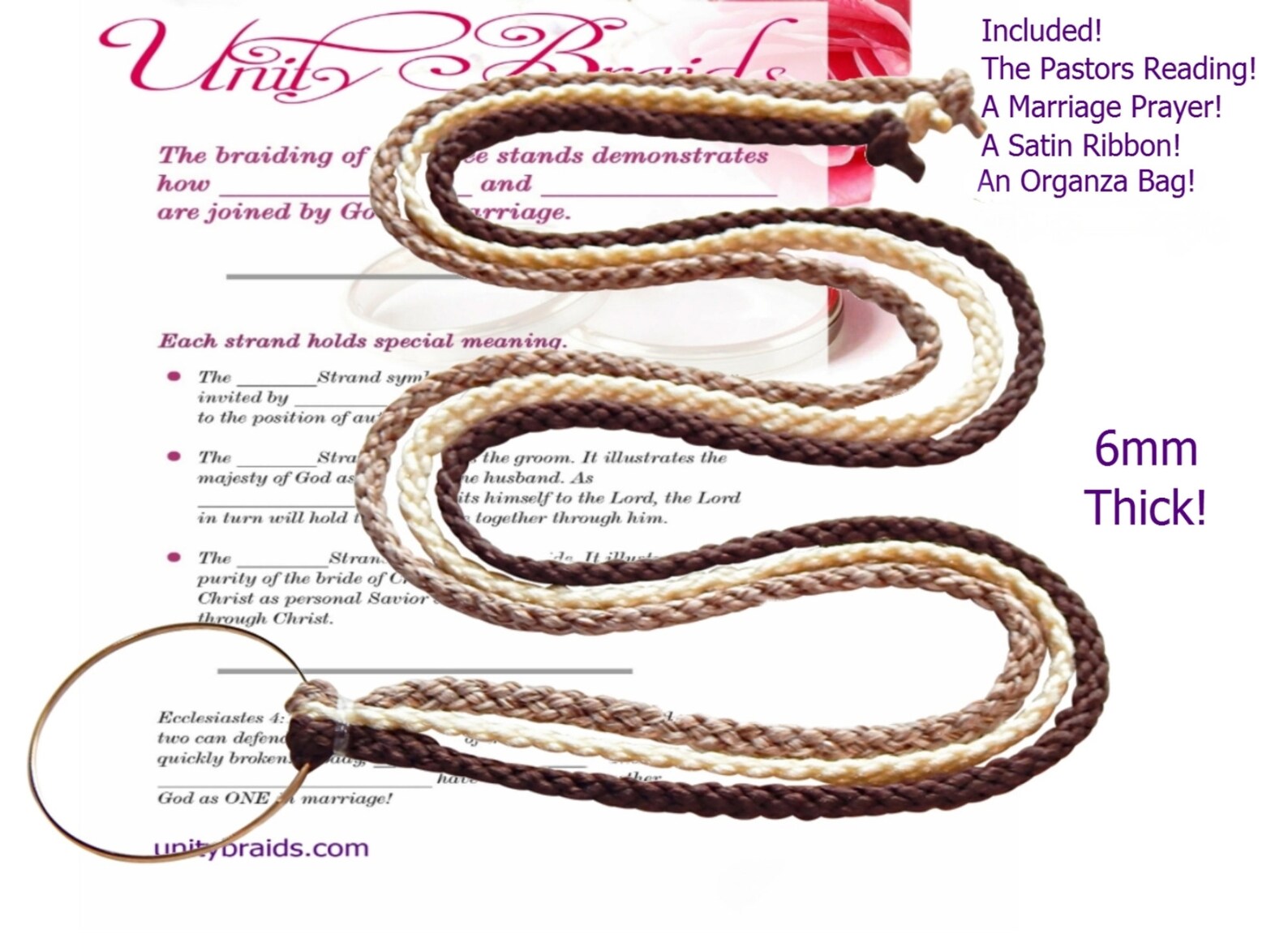 Unity Braids® Cord of Three Strands Gods Wedding Knot Unity - Etsy