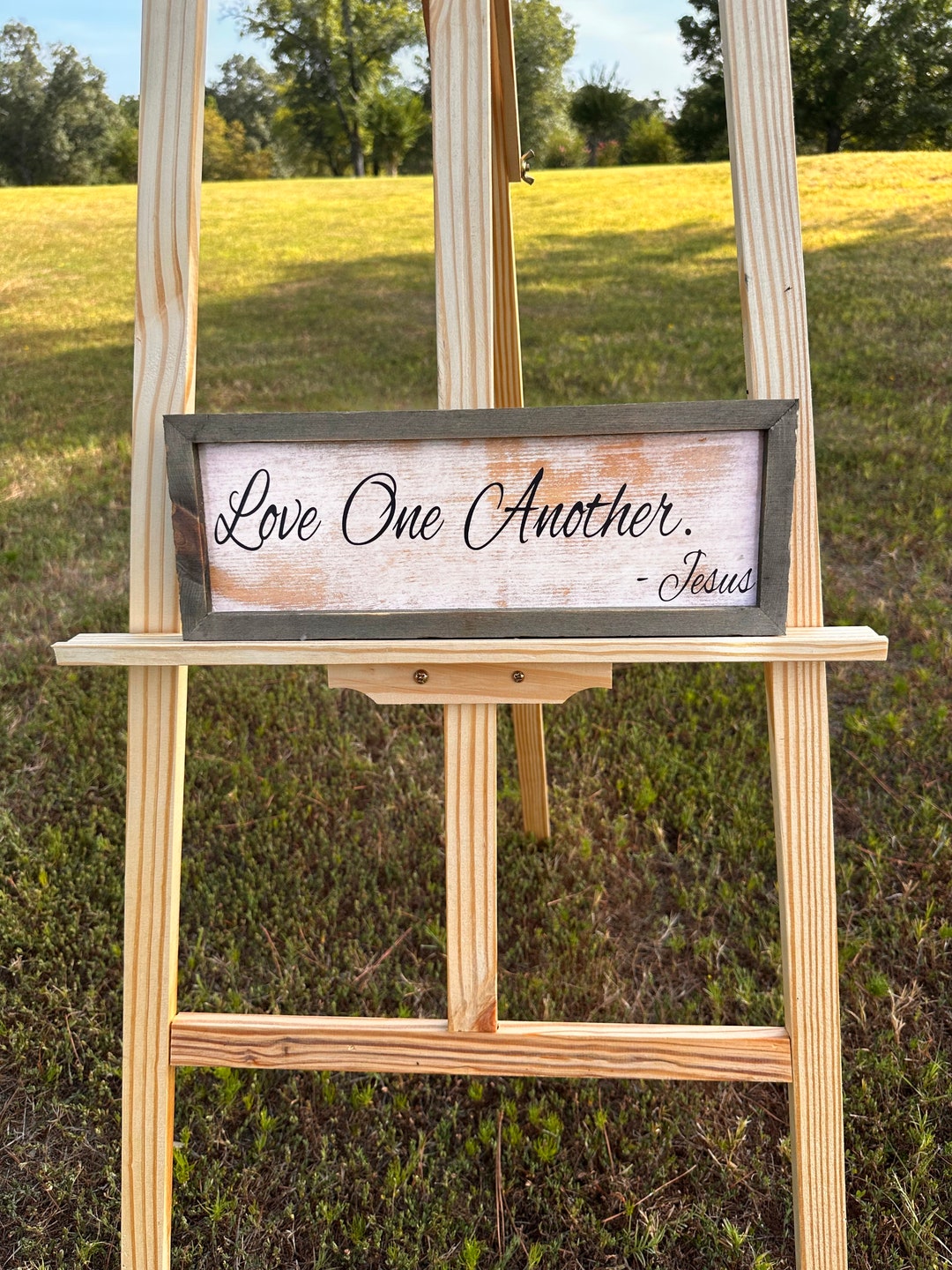 Love One Another, Jesus Message, Jesus Wood Sign, Encouragement Gift ...
