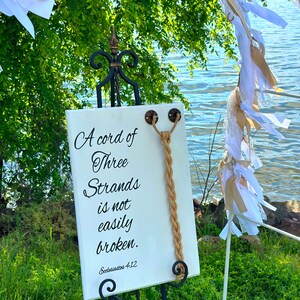 A Cord of Three Strands, Rustic Wedding Signs, Unity Braids® Sign ...