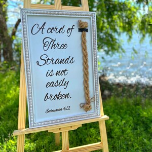 Cord of Three Strands, Wedding Sign, Ready to Ship, Ceremony Sign, Wood ...