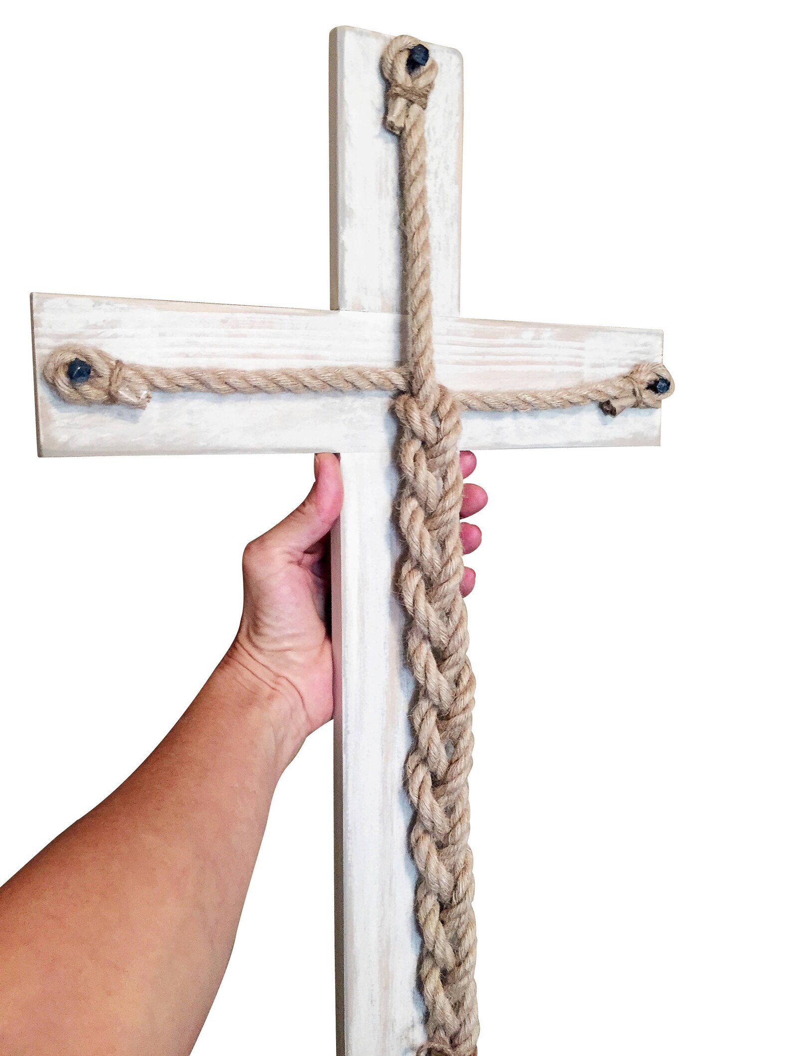 Cross Rustic Wall Cross Cord of Three Strands Unity Braids | Etsy