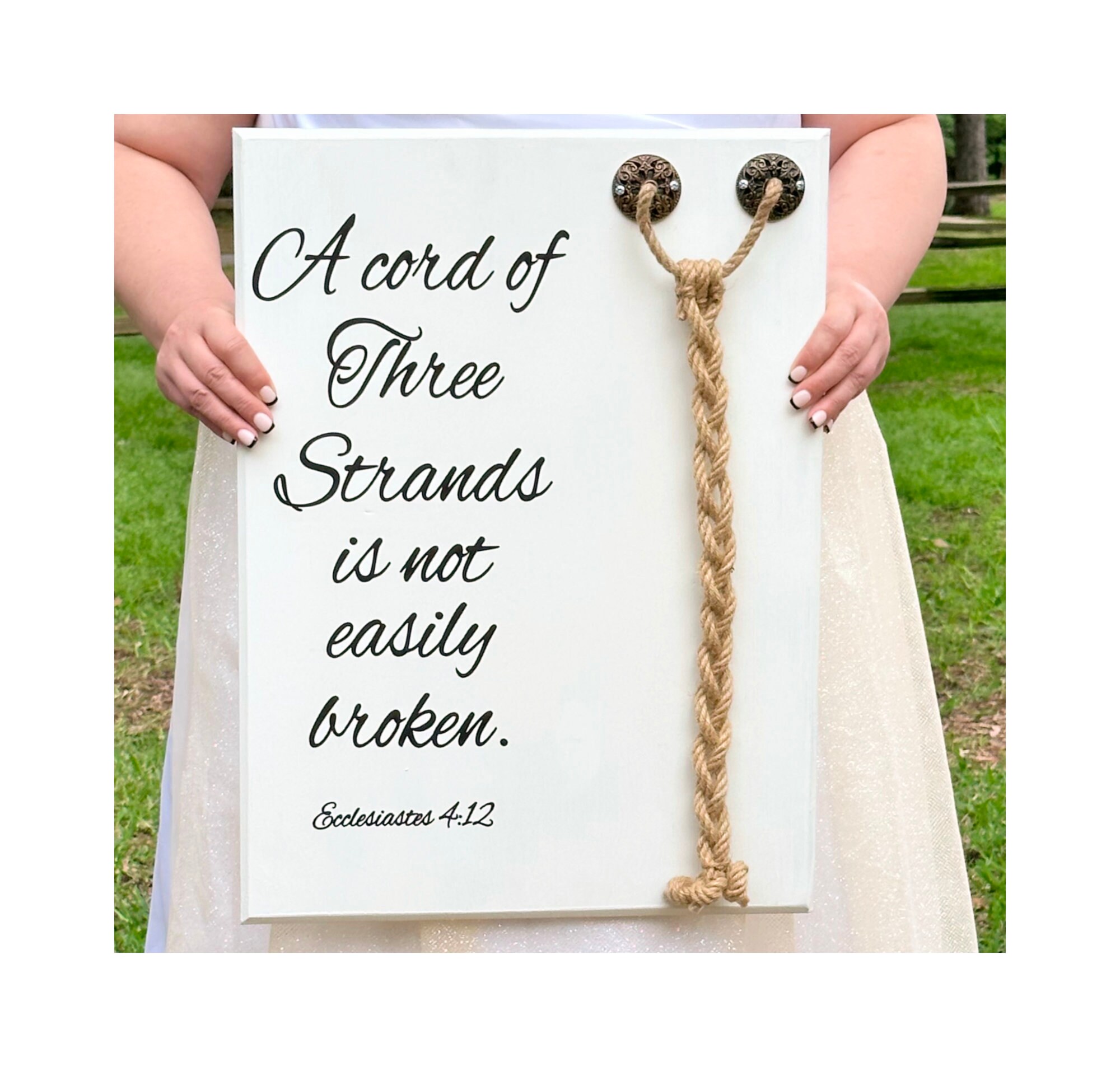 A Cord of Three Strands, Rustic Wedding Signs, Unity Braids® Sign ...