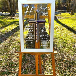 Clear Acrylic Cross Framed Sign, Fully Customizable, Modern Acrylic ...