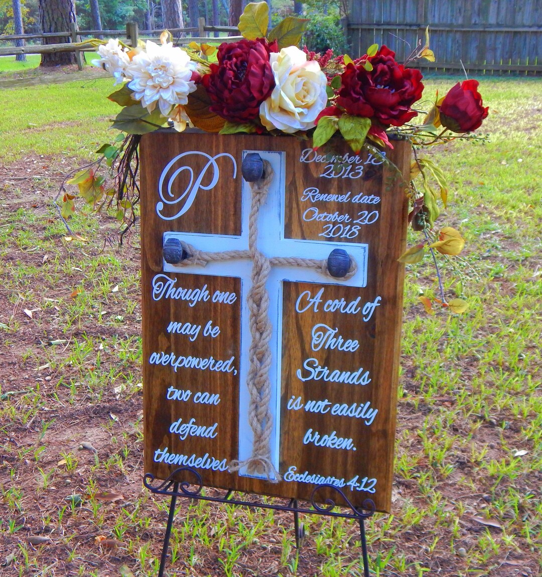 Cord of Three Strands, Unity Braids®, Anniversary Gift Ideas, Rustic ...