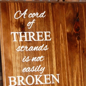 Wedding Sign for Your Unity Braids, Custom Board for A Cord of Three ...