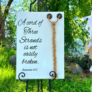 A Cord of Three Strands, Rustic Wedding Signs, Unity Braids® Sign ...
