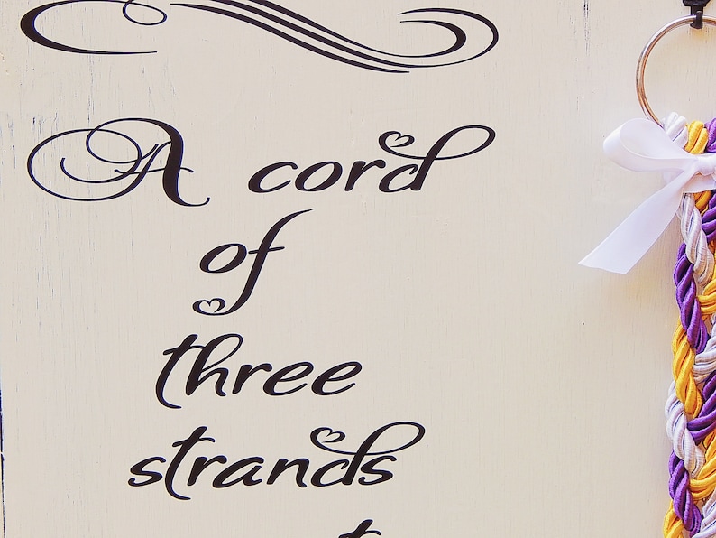 A Cord of Three Strands Wedding Signs Unity Braids® Unity - Etsy