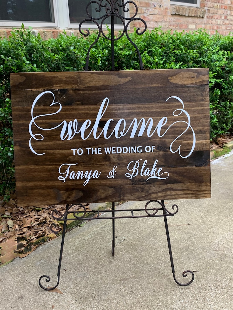 Wedding Sign Welcome Sign Welcome Wedding Sign Wood Wedding | Etsy