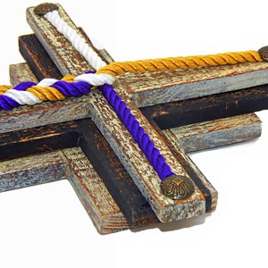 Wood Cross, Christening, First Communion, Cord of Three Strand, Unity ...