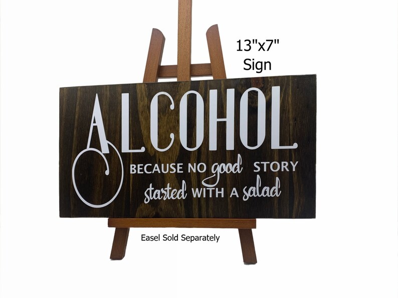 Bar Alcohol Wedding Sign Rustic Wedding Décor Wood Wedding - Etsy