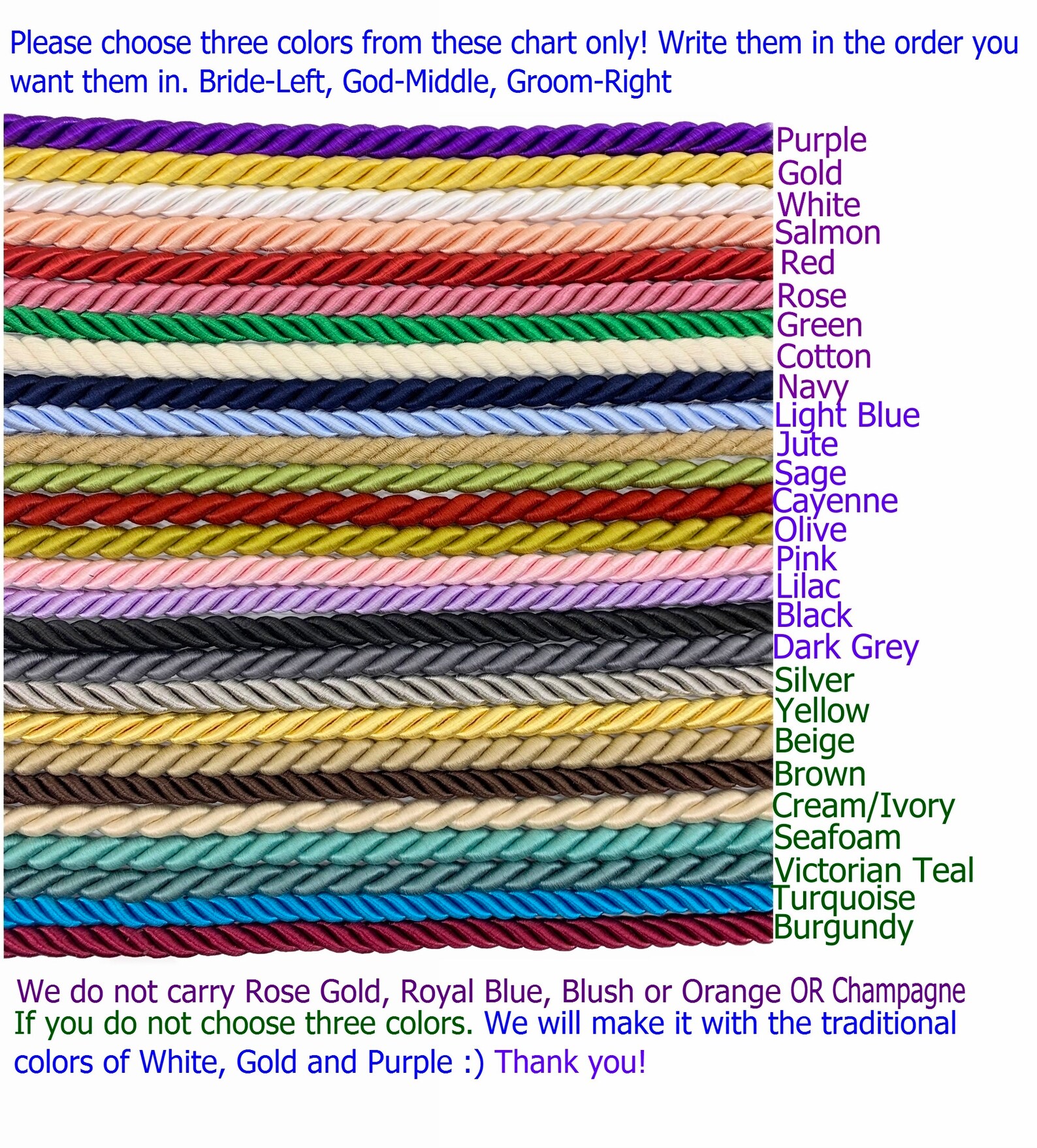 A Cord of Three Strands Rope Wedding Tying the knot Unity | Etsy