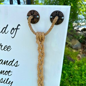 A Cord of Three Strands, Rustic Wedding Signs, Unity Braids® Sign ...