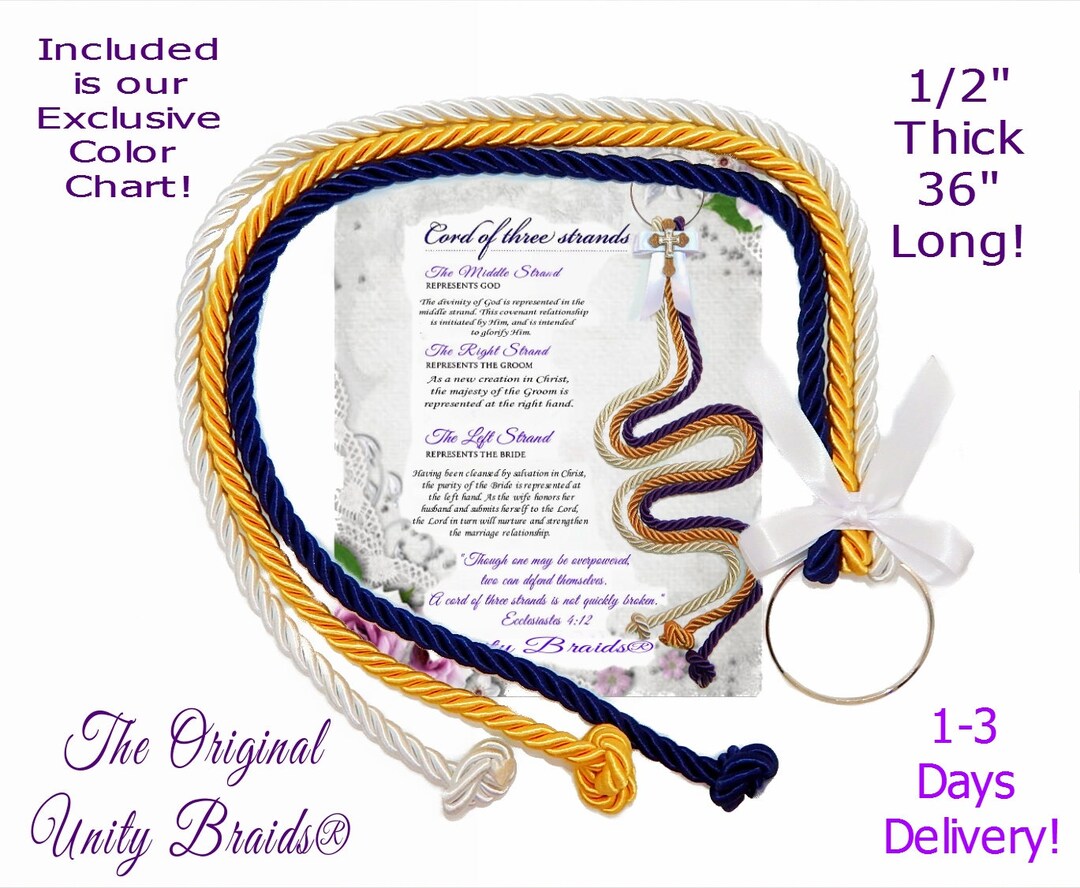 Unity Braids®, Cord of Three Strands, Wedding Braid, Unity Rope ...