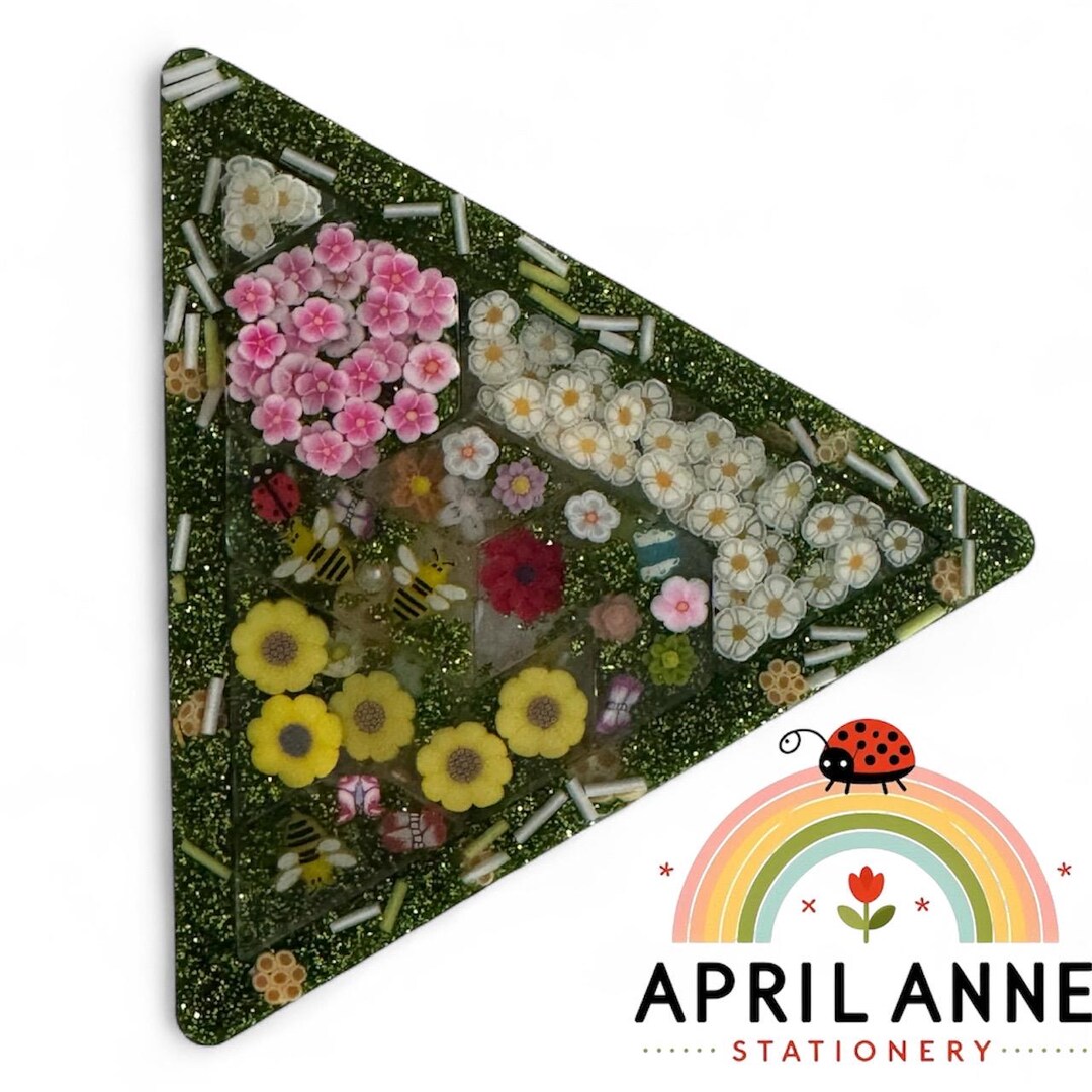 Handmade Floral Honey Bee Tangram Puzzle: Resin Montessori Toy - Etsy