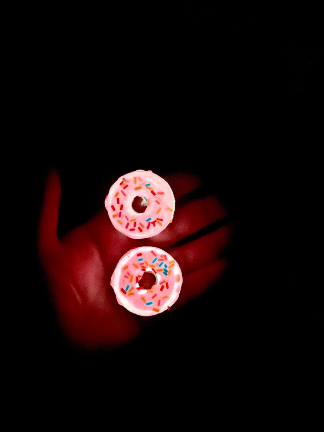Glow in the Dark Mini Resin Donuts With/without Lanyard/keychain Knife ...