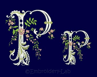P Embroidery Design | Etsy