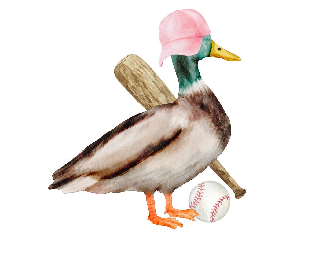 Watercolor Baseball Duck PNG Digital Download Sublimation File - Etsy