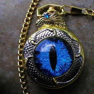 CUSTOM for You - Dragon Slave Pocket Watch - Slit Pupil - You Choose ...