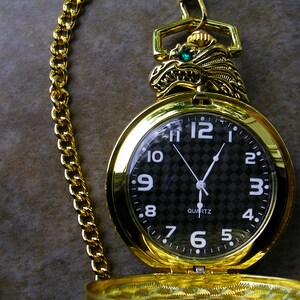 CUSTOM for You - Dragon Slave Pocket Watch - Slit Pupil - You Choose ...