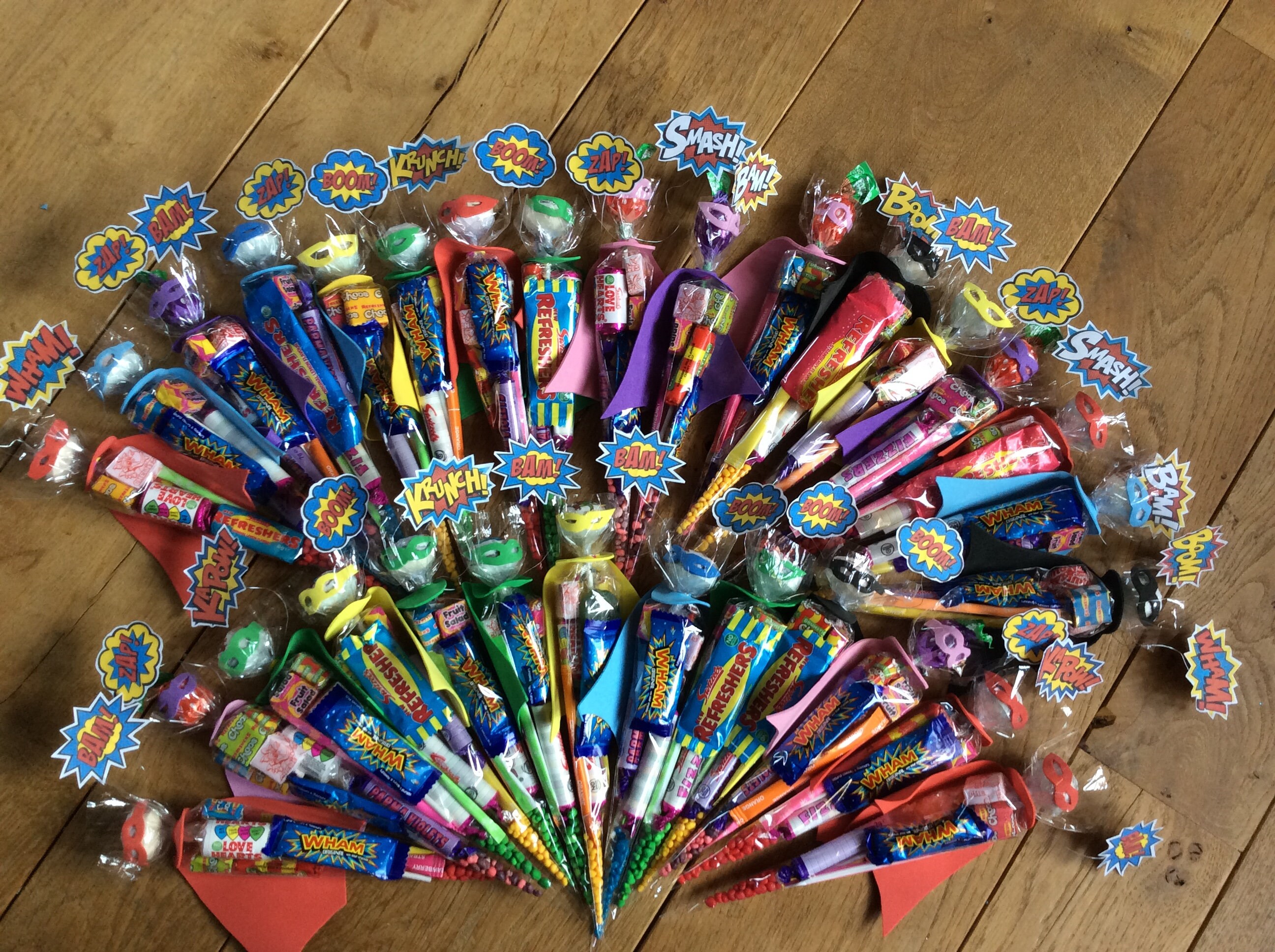 Superhero Personalised Retro Sweet Cone Party Birthday Wedding - Etsy UK