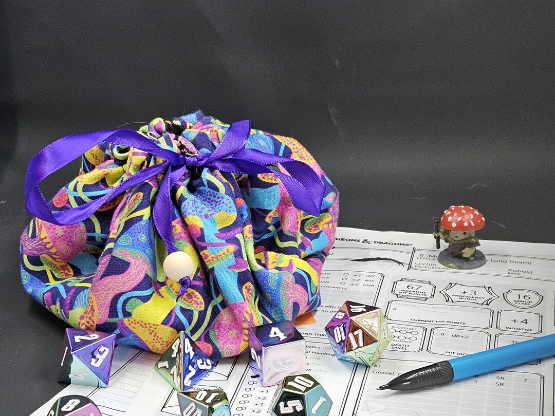 Trippy Dice Bag With Pockets - Etsy