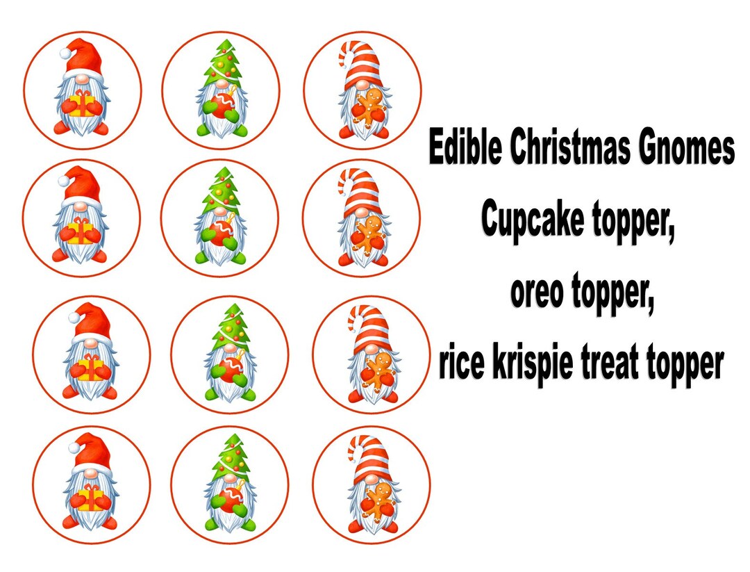 Edible Christmas Cookie/cupcake Topper, or Cookie Toppers - Etsy
