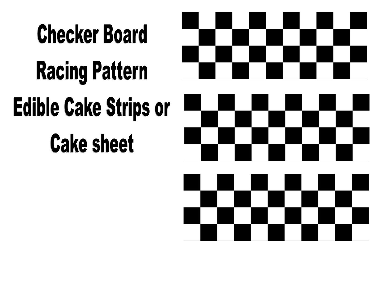Racing Checker Board Edible Cake Sheet/strips - Etsy