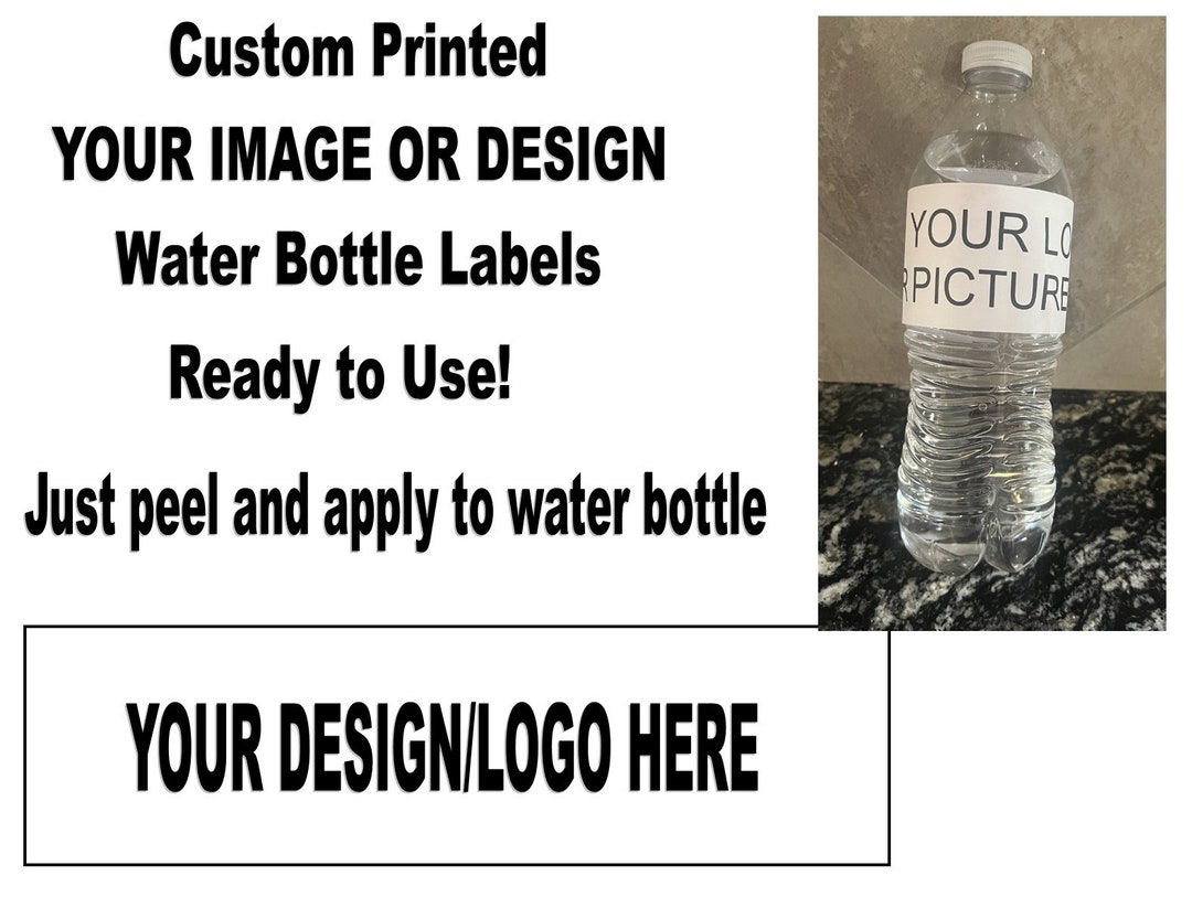 Custom Water Bottle Labels, Weatherproof, Printed and Ready to Use - Etsy