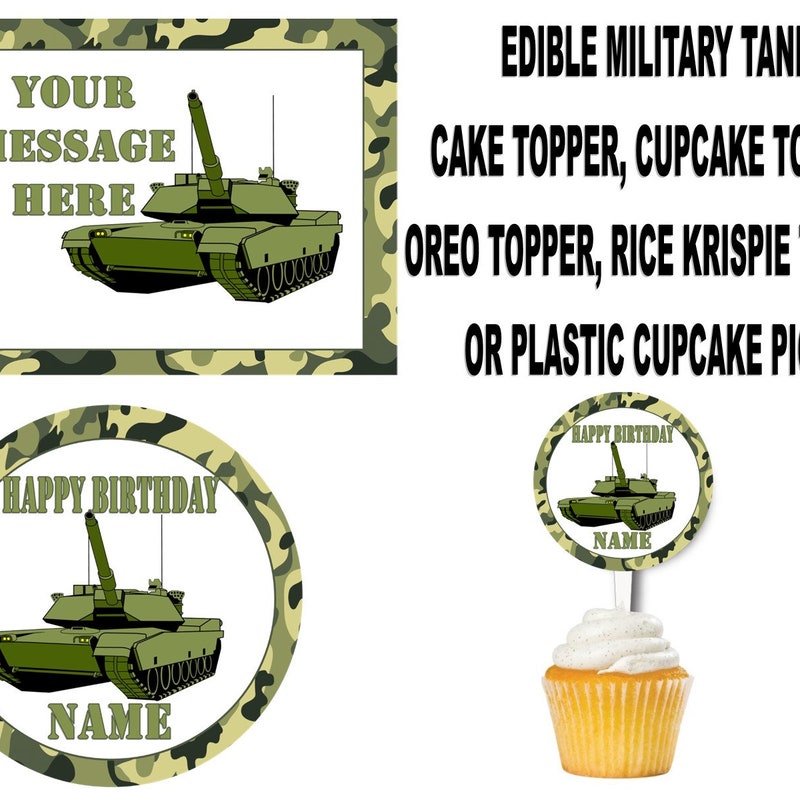 Army Cupcake Toppers - Etsy