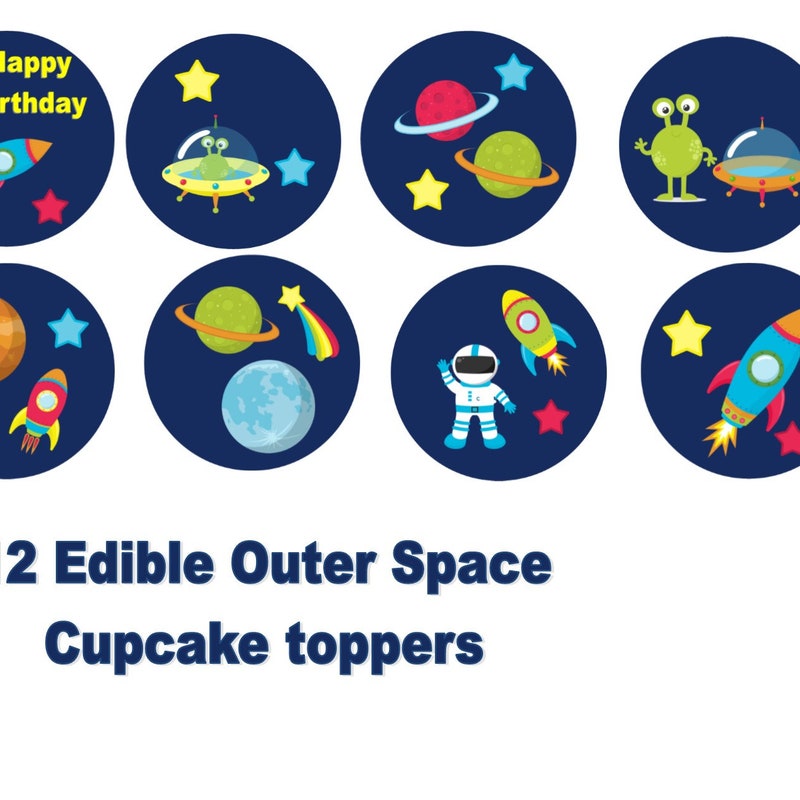 Space Cupcake Topper - Etsy