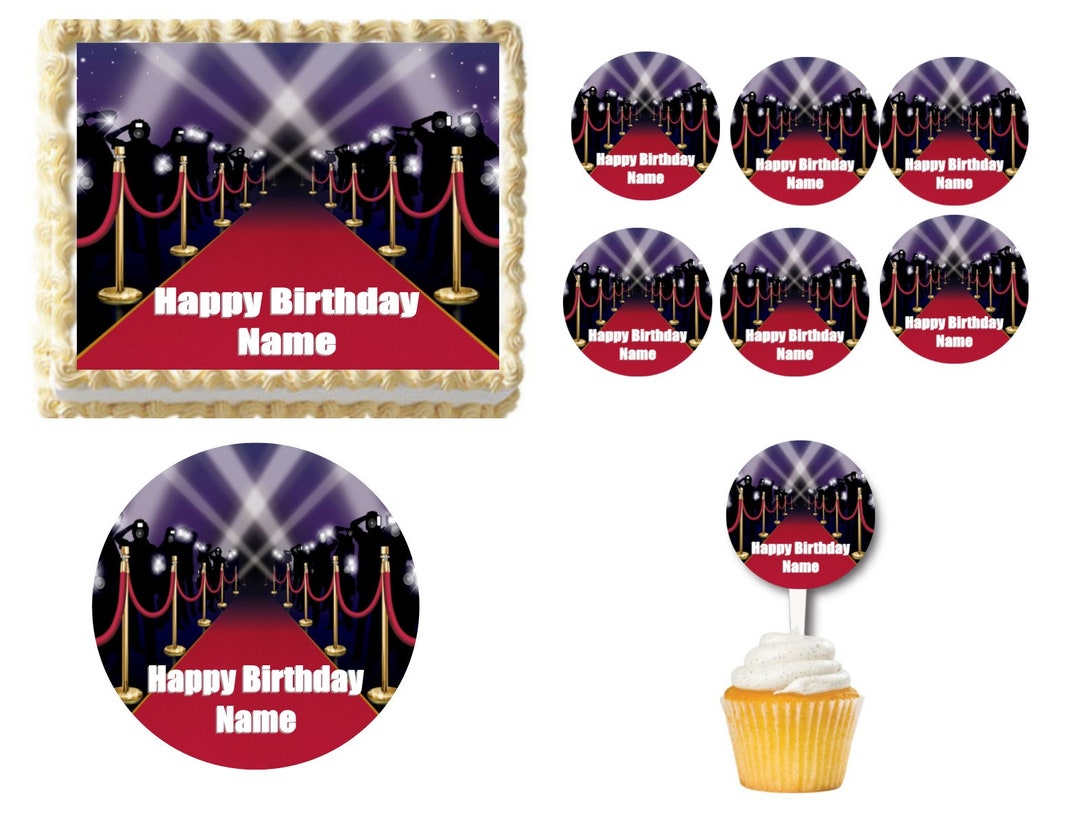 Hollywood Red Carpet Edible Cake/cupcake Toppers - Etsy