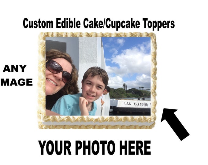 Custom Edible Cupcake Topper, Cookie Topper, Cereal Treat Topper - Etsy