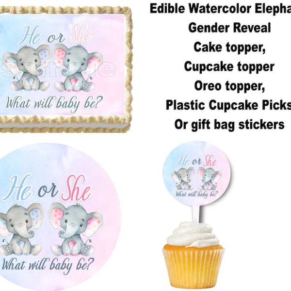 Gender Reveal Cake Topper - Etsy
