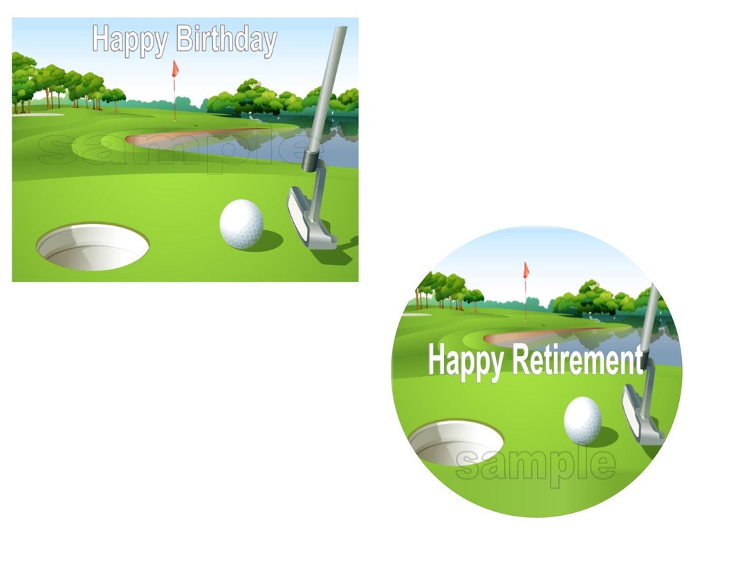 Golf Edible Cake Topper, Cupcake Topper, Cookie Topper, Plastic Picks ...