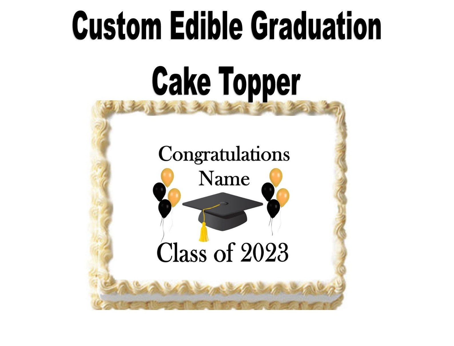 Edible Graduation Cake Topper - Etsy