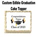 Edible Graduation Cake Topper - Etsy
