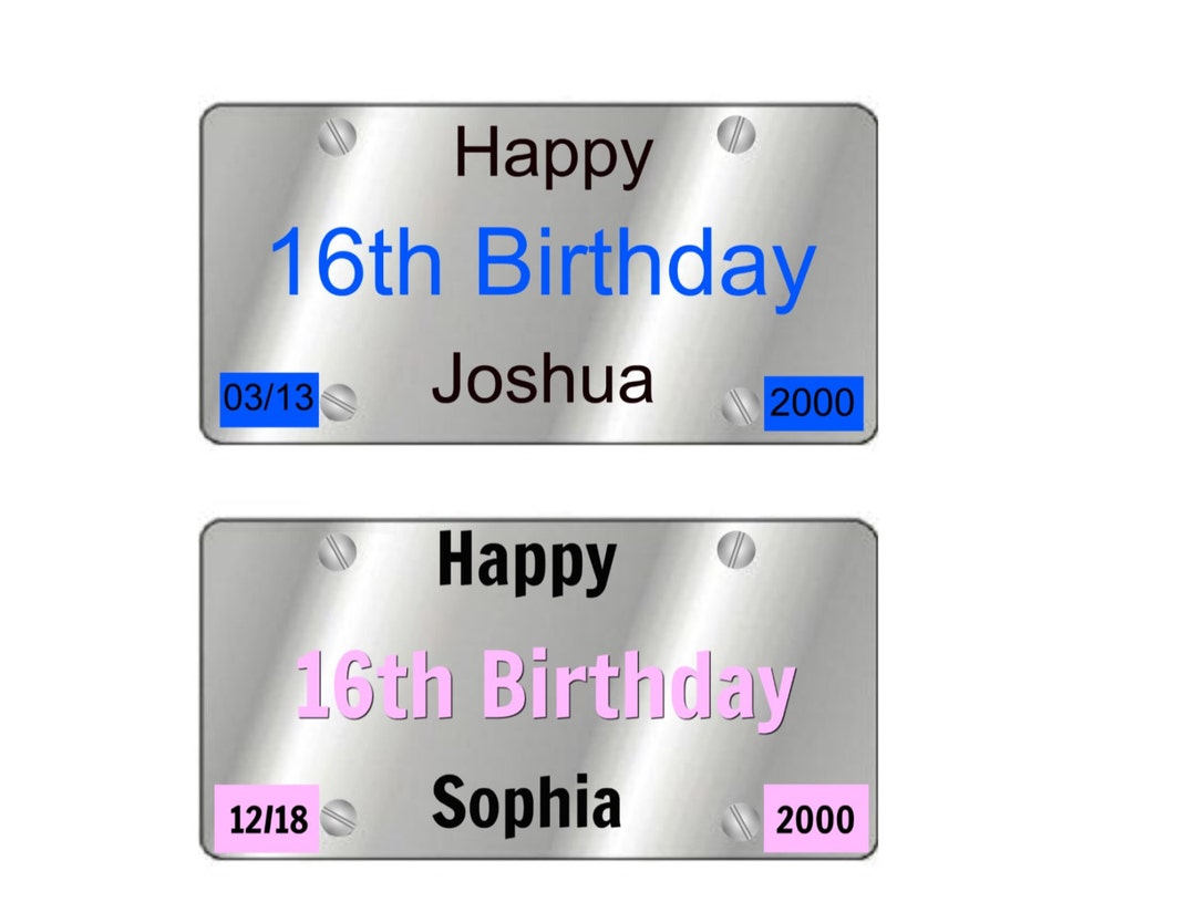 License Plate Edible Cake Topper - Etsy