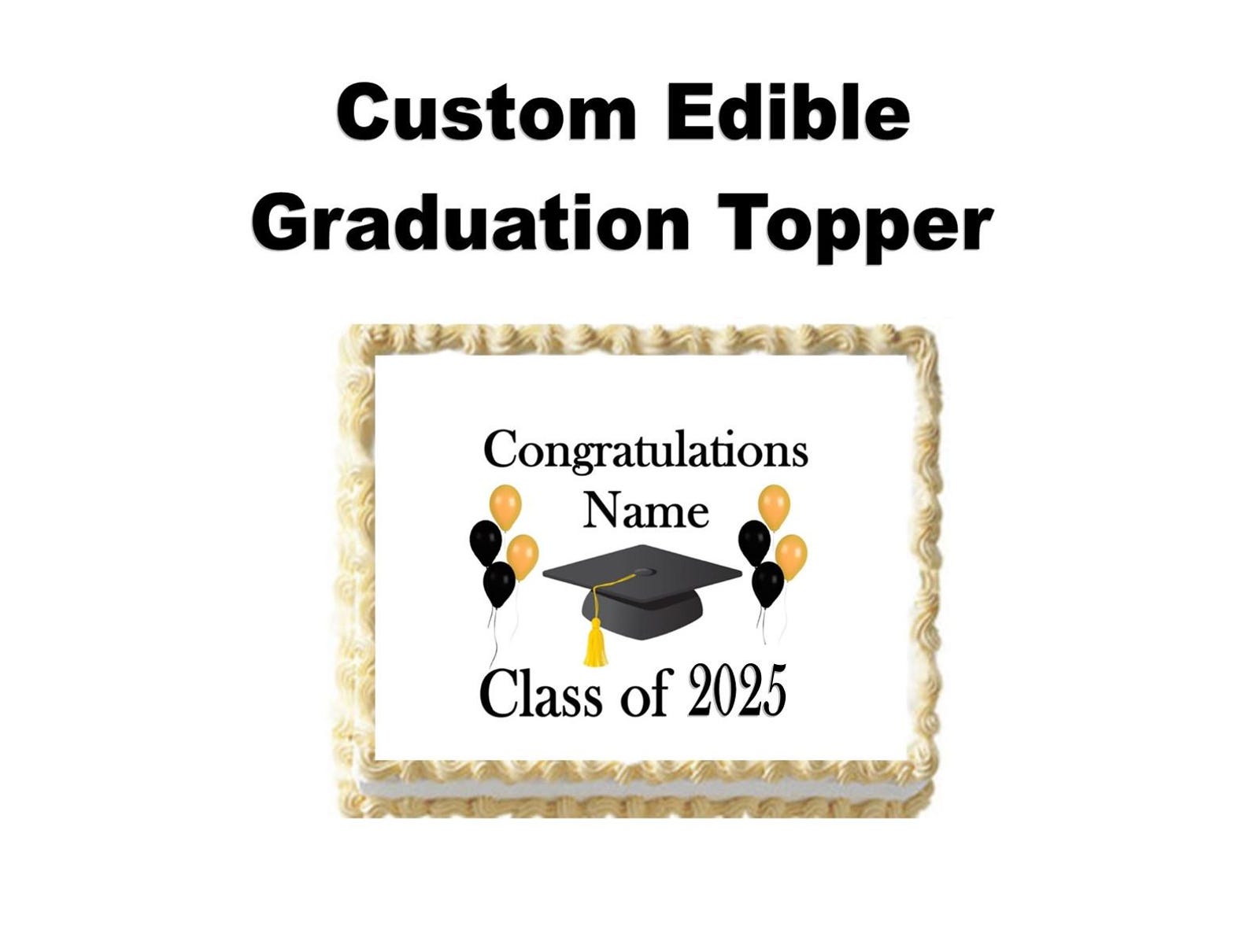 Edible Graduation Cake Topper - Etsy