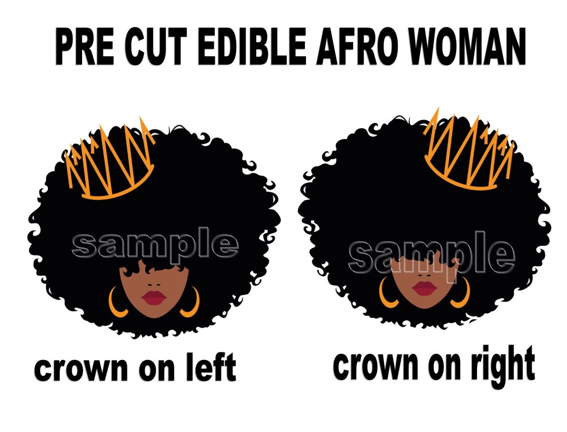 Pre Cut Afro Queen Diva Queendom Edible Cake Topper or Cupcake - Etsy
