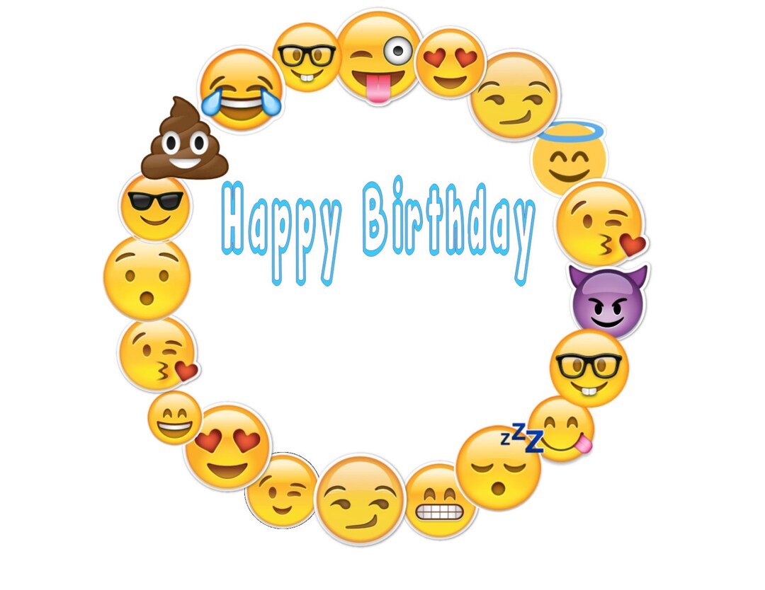 Edible Emoji Cake Topper - Etsy