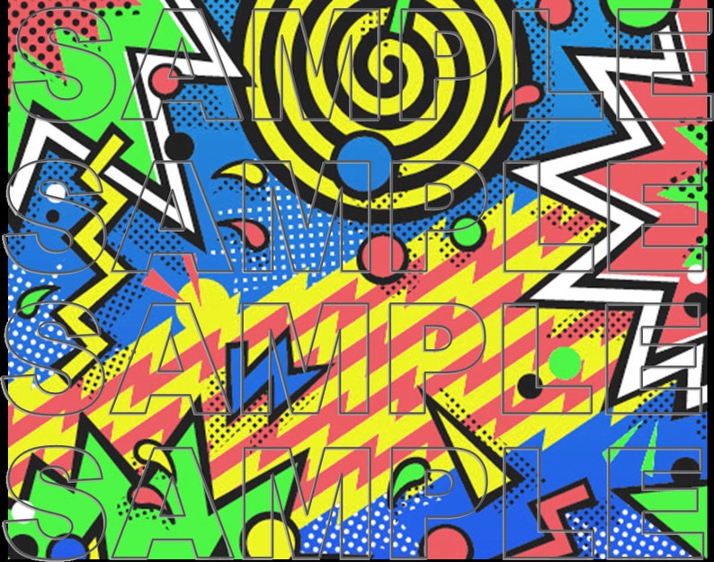 80's or 90's Wacky Pattern Edible Cake Sheet/strips - Etsy